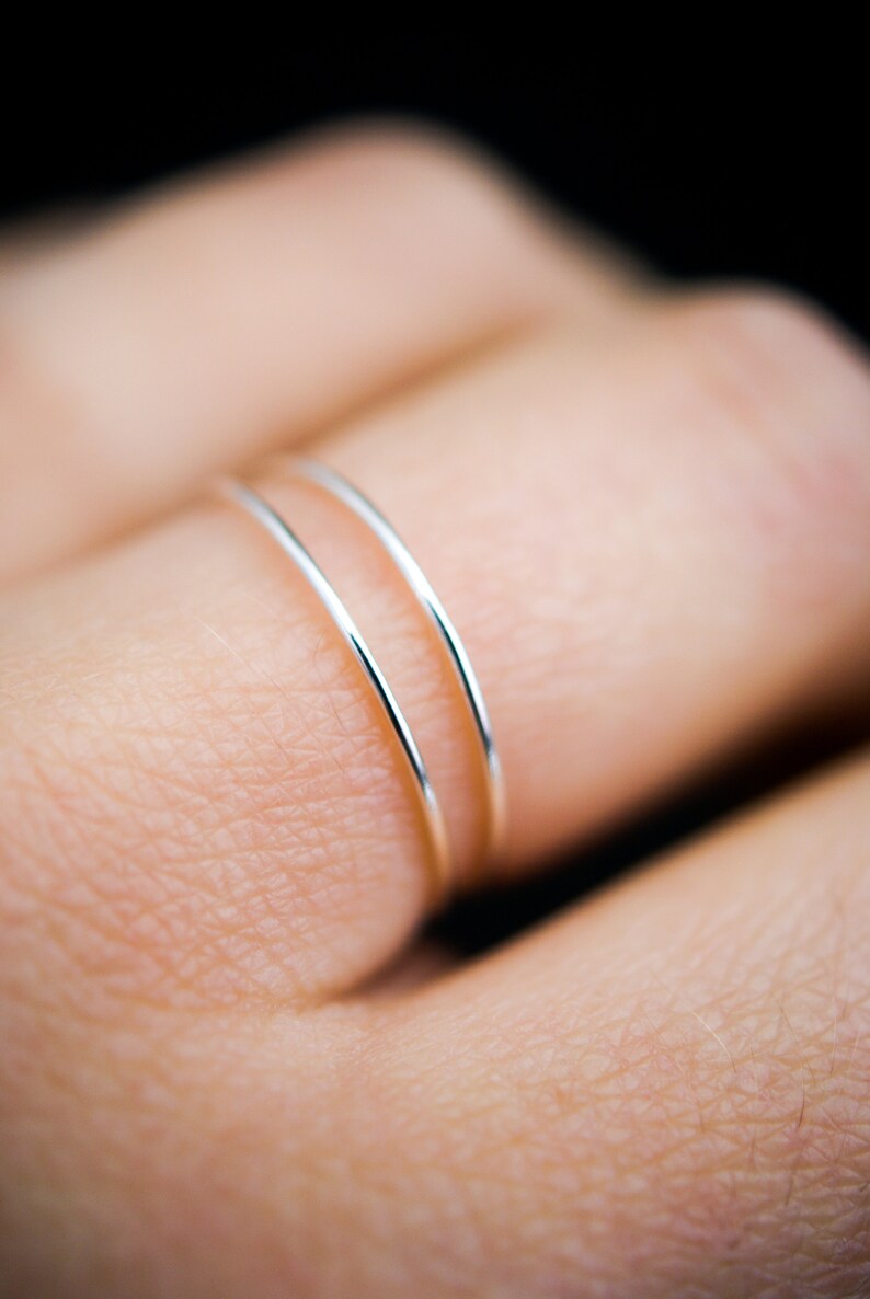 Ultra Thin Sterling Silver Stacking Ring One Single Ring - Etsy