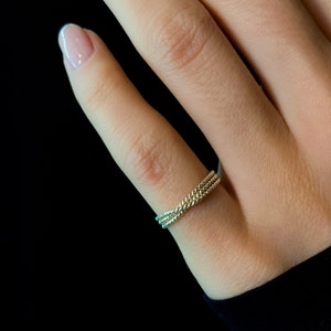 Twist Overlap Ring in Sterling Silver, Rope Textured, Bold, Unisex ...