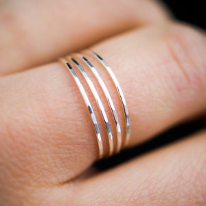 Ultra Thin Sterling Silver Stacking Ring One Single Ring - Etsy