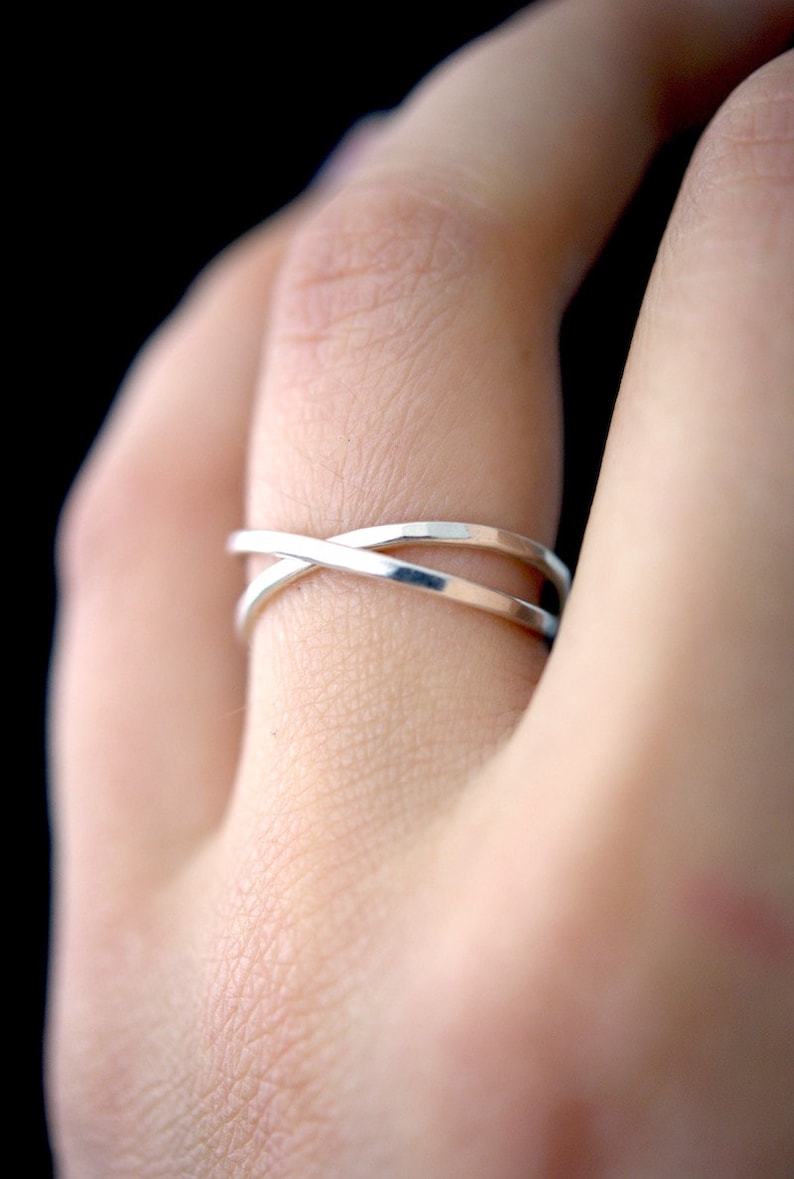 Silver Interlocking Rings Set of 2 Silver Interlocking Rings - Etsy