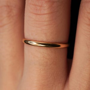 SOLID Extra Thick Stacking Ring | 14k Gold | Smooth, Hammered | Simple Stackable Subtle ...