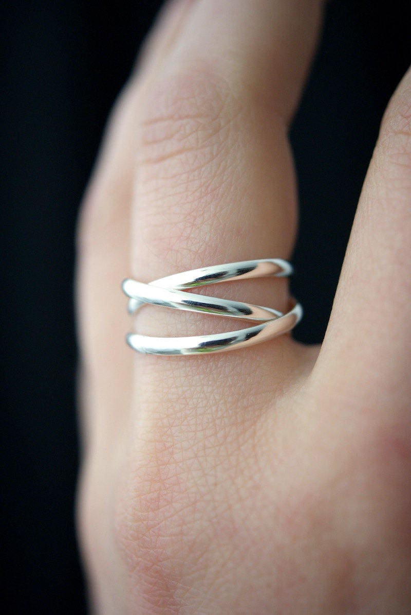 Infinity Spiral ring Sterling Silver wrap ring sterling | Etsy