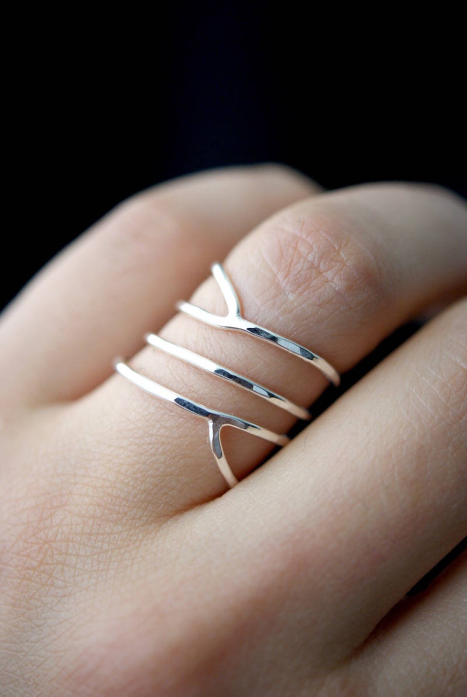 Curved Wraparound Ring in Sterling Silver Sterling Silver - Etsy