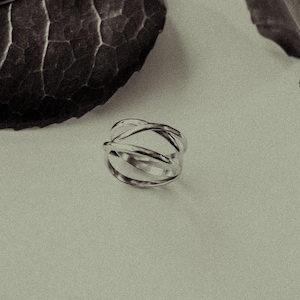 Infinity Spiral Ring, Sterling Silver, Wrap Ring, Wrapped Criss Cross ...
