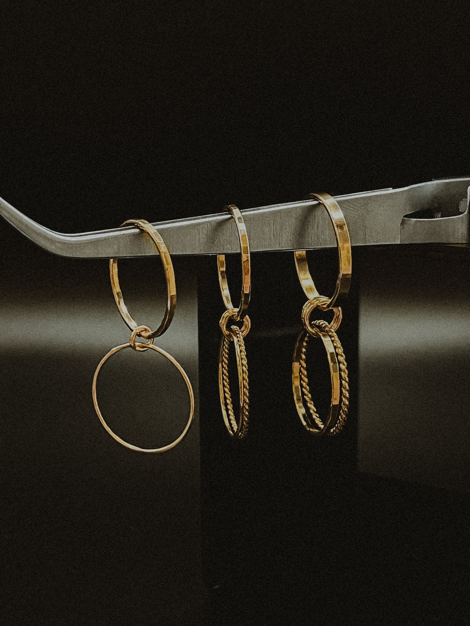 Duo Link Ring, Set of 3 Rings With 2 Links, 14K Gold Fill, Fidget ...