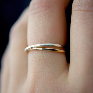 Silver Interlocking Rings Set of 2 Silver Interlocking Rings - Etsy