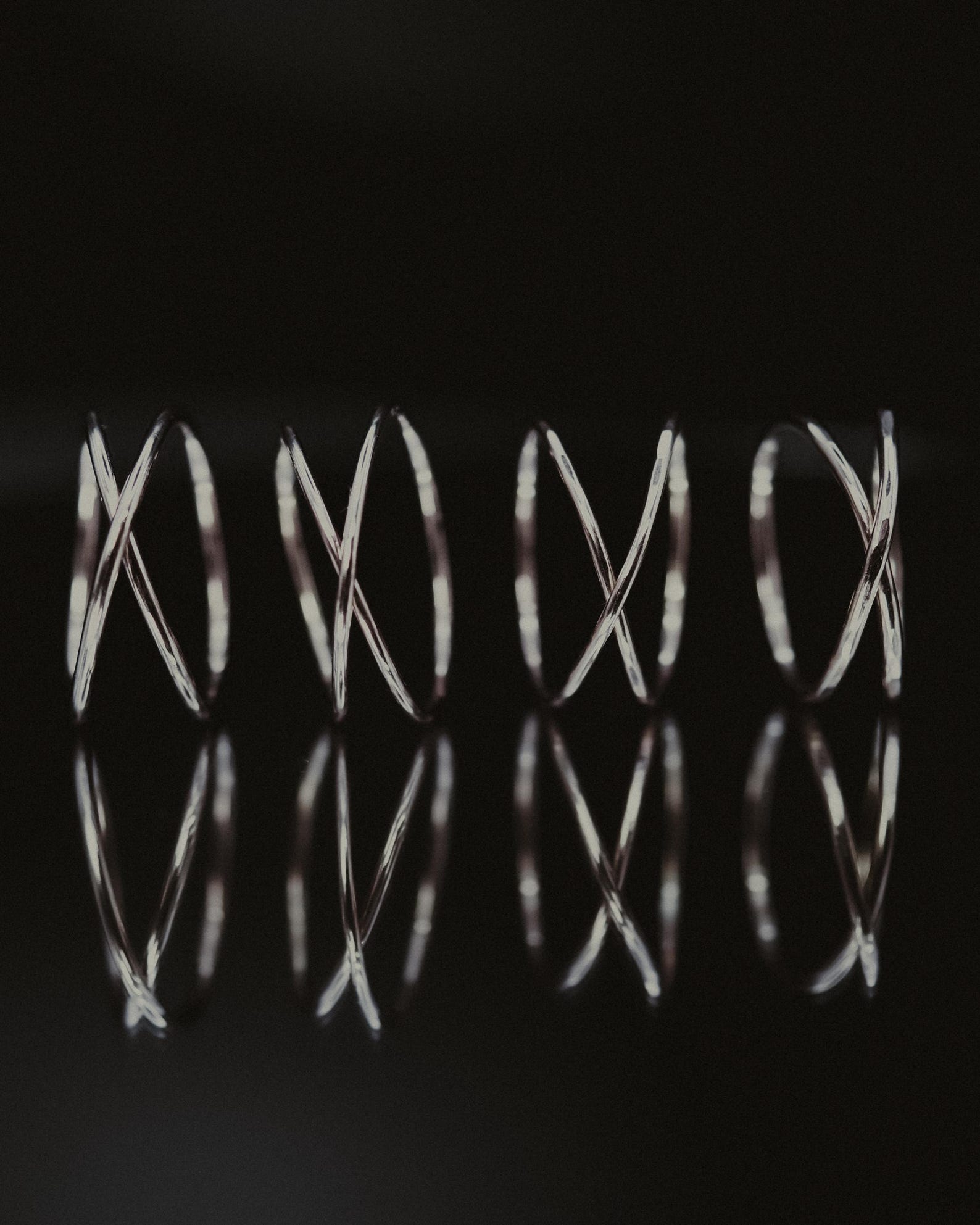 X Ring Made in Sterling Silver, Wrapped Criss Cross Midi Knuckle Ring ...