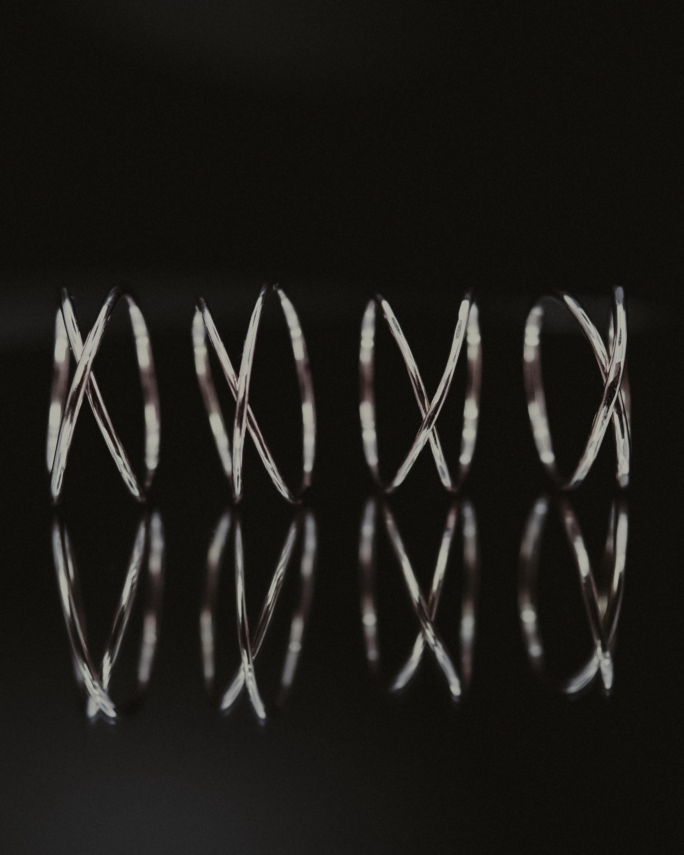 X Ring Made in Sterling Silver, Wrapped Criss Cross Midi Knuckle Ring ...