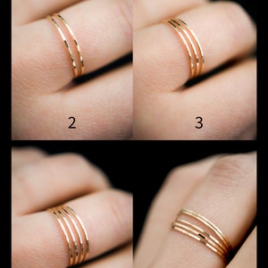 Ultra Thin Gold Stacking Ring, Super Skinny, Slender, Extra Thin ...