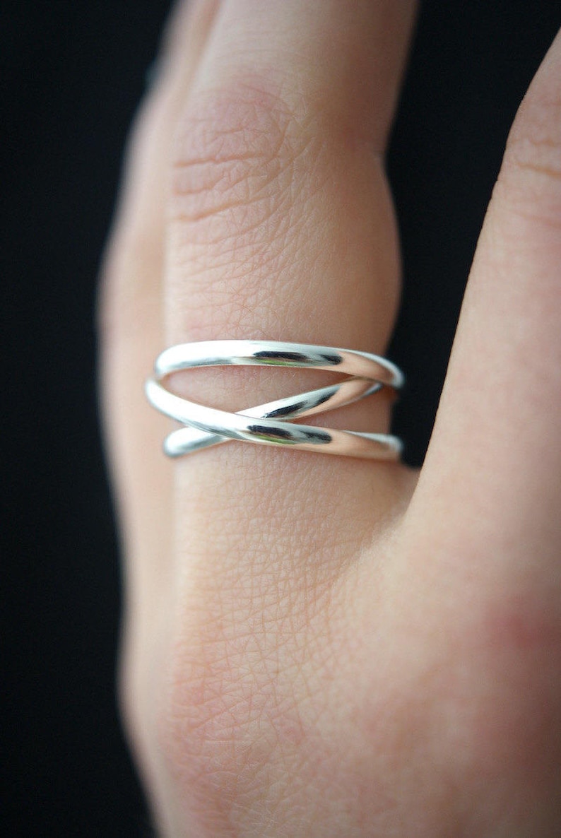 Infinity Spiral Ring Sterling Silver Wrap Ring Wrapped - Etsy