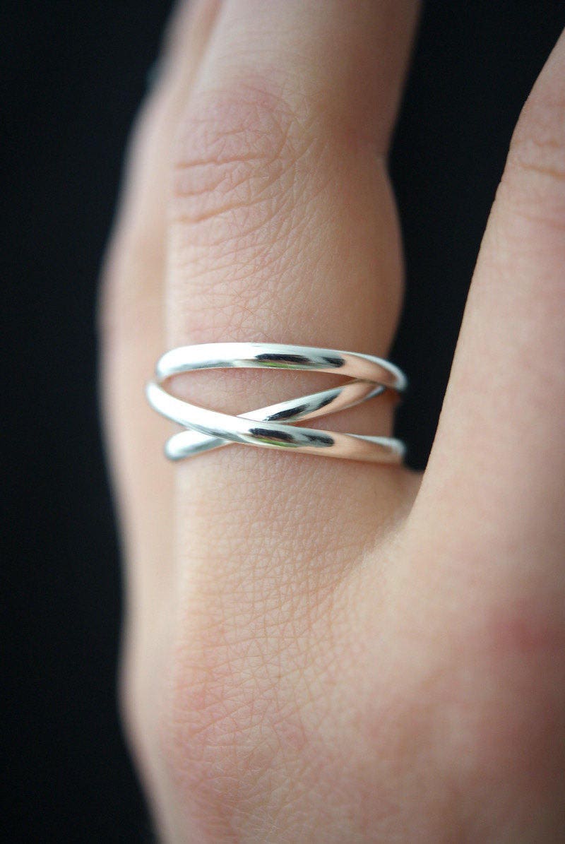 Infinity Spiral ring Sterling Silver wrap ring sterling | Etsy