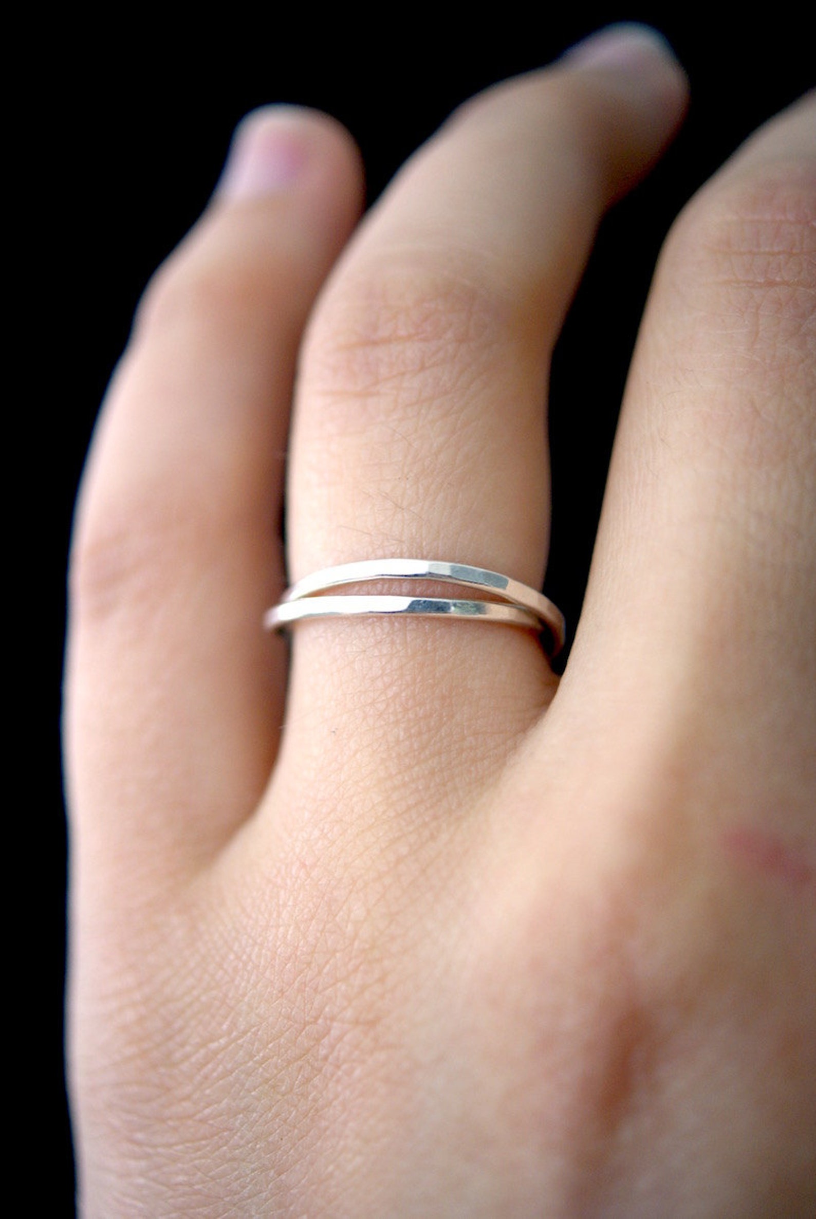Silver Interlocking Rings Set of 2 Silver Interlocking Rings - Etsy
