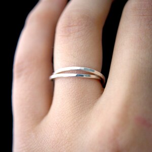 Silver Interlocking Rings Set of 2 Silver Interlocking Rings - Etsy