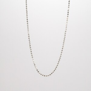 Disco Chain Necklace in Sterling Silver, Minimalist, Silver Diamond Cut ...