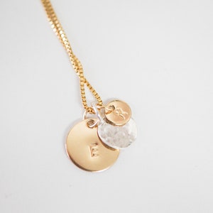 Tiny Monogram Disc PENDANT, Circle Pendant, Initial, Charm for Necklace ...