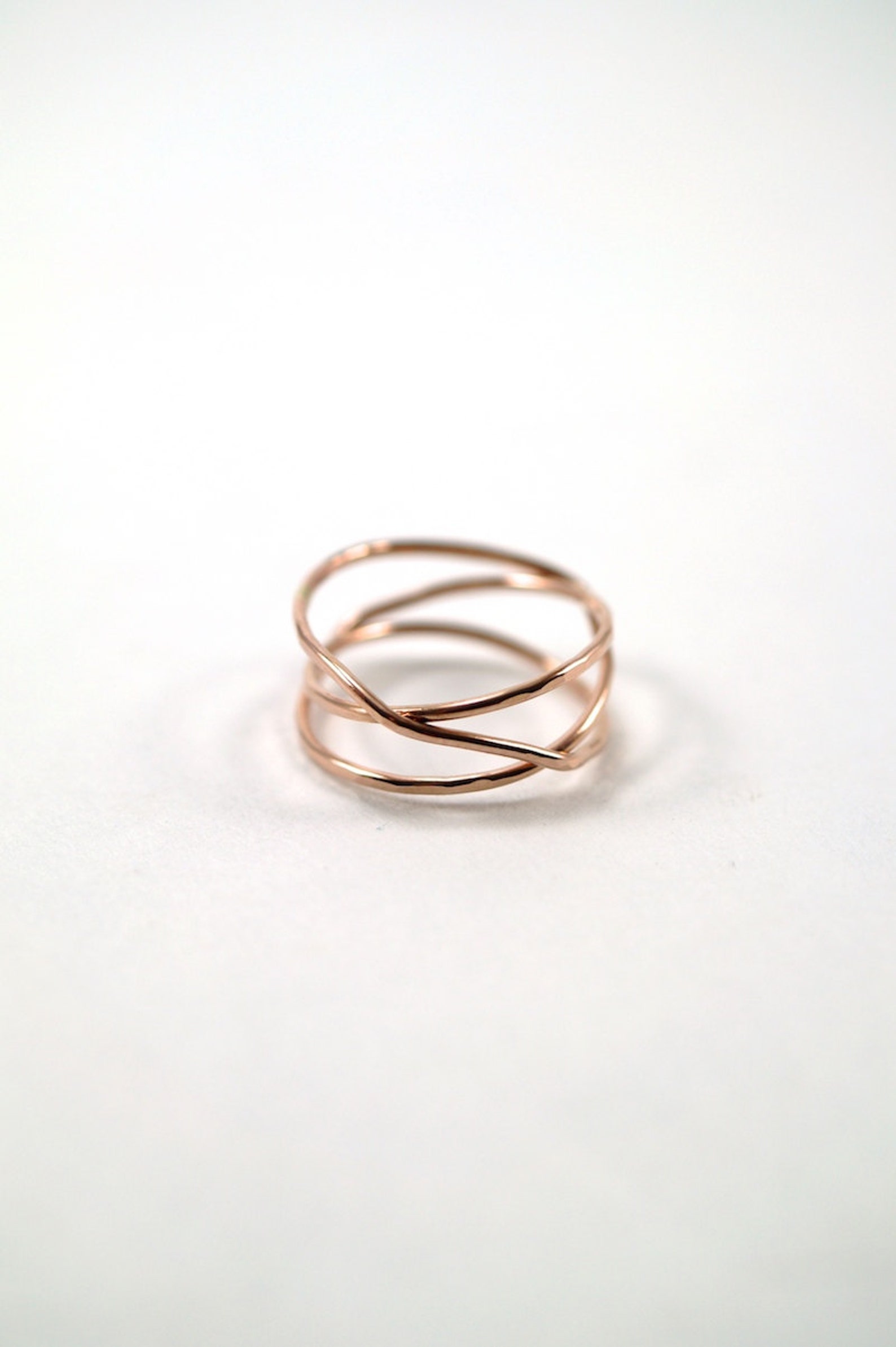 SOLID 14K Rose Gold Wraparound Ring Rose Gold Wrap Ring - Etsy