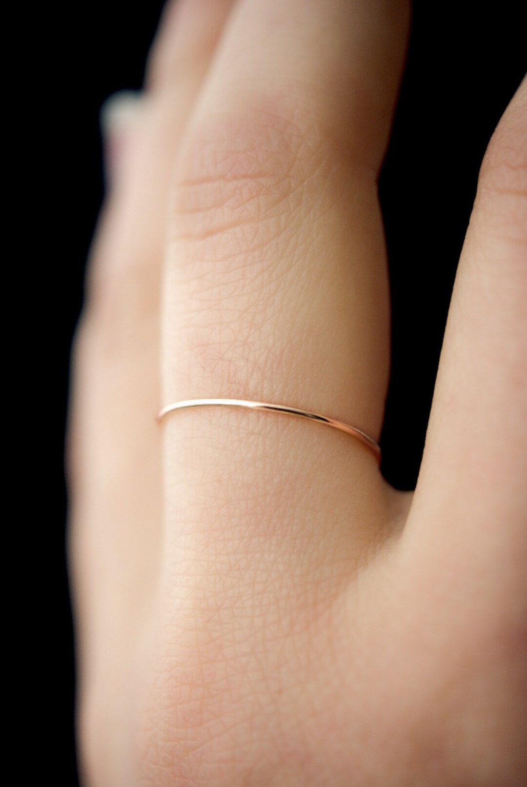 Rose Gold Ultra Thin Stacking Ring Super Skinny Extra Thin - Etsy