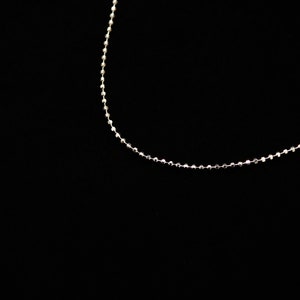 Disco Chain Necklace in Sterling Silver, Minimalist, Silver Diamond Cut ...