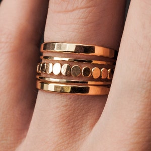 The Ultimate Bead Stacking Ring Set | Gold Fill, Rose Gold or Silver ...