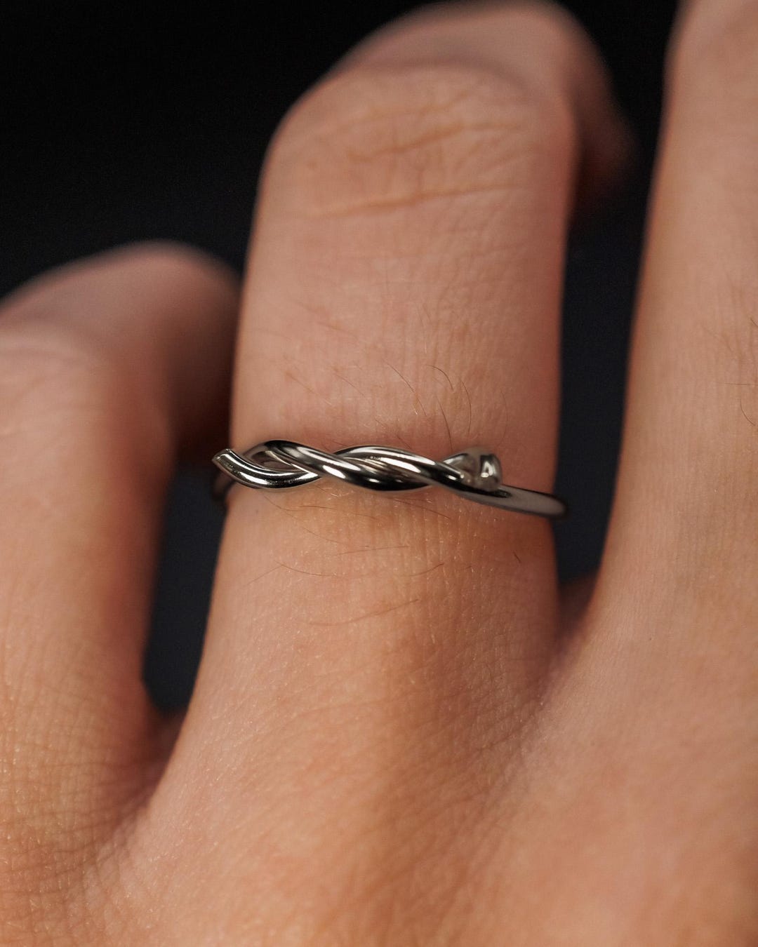 Barbed Wire Ring | SOLID 14K Palladium White Gold | Thick Durable ...