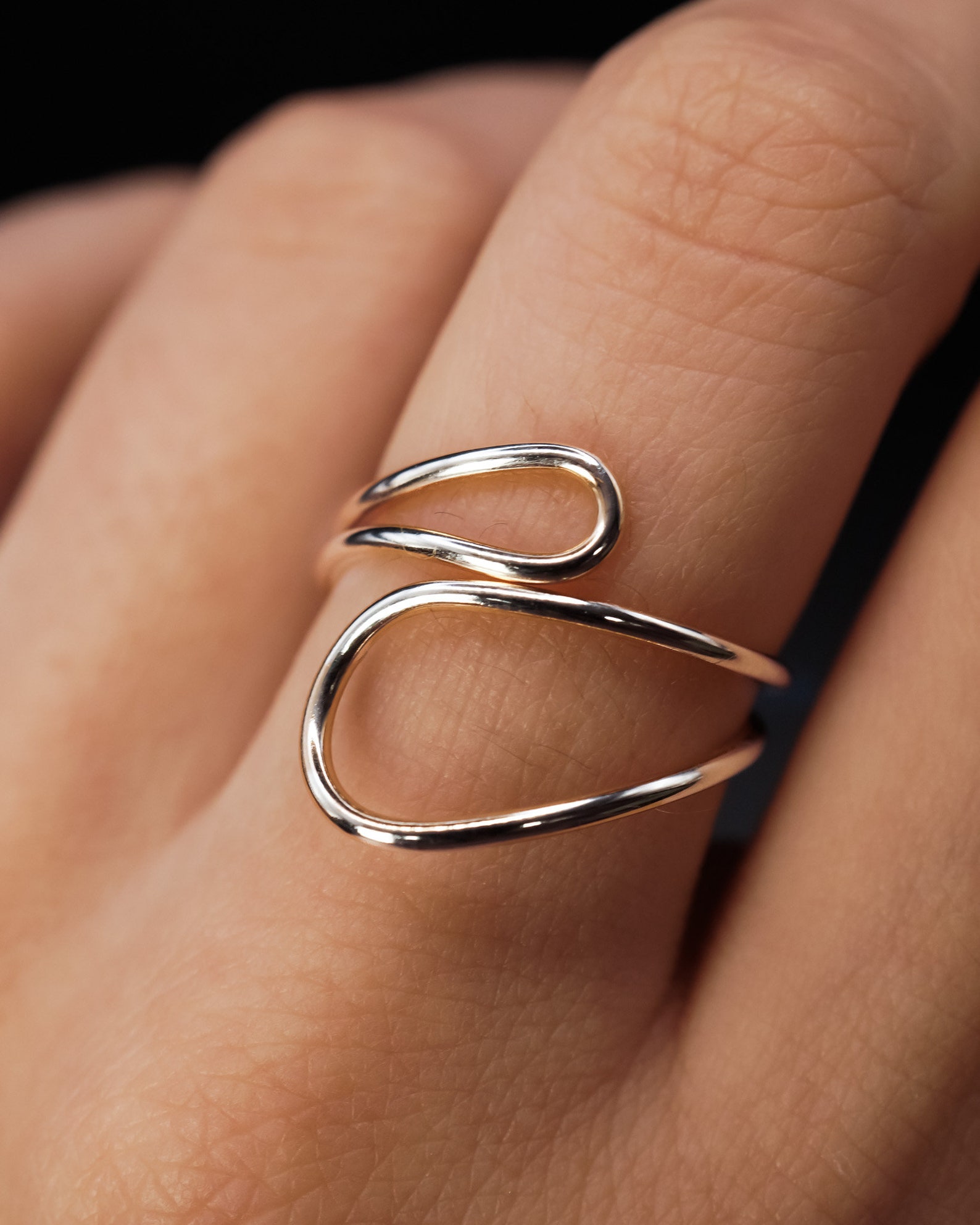 Wave Cuff Ring | 14K Gold Fill, Rose Gold, Sterling Silver ...