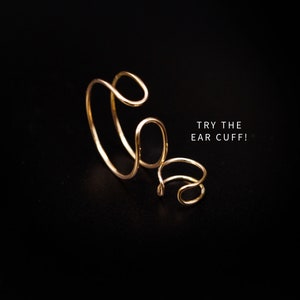 Stadium Cuff Ring | 14K Gold Fill, Rose Gold, Sterling Silver | Open ...