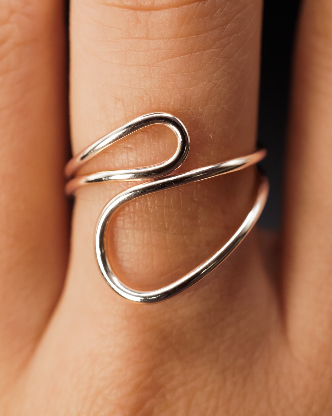 Wave Cuff Ring | 14K Gold Fill, Rose Gold, Sterling Silver ...