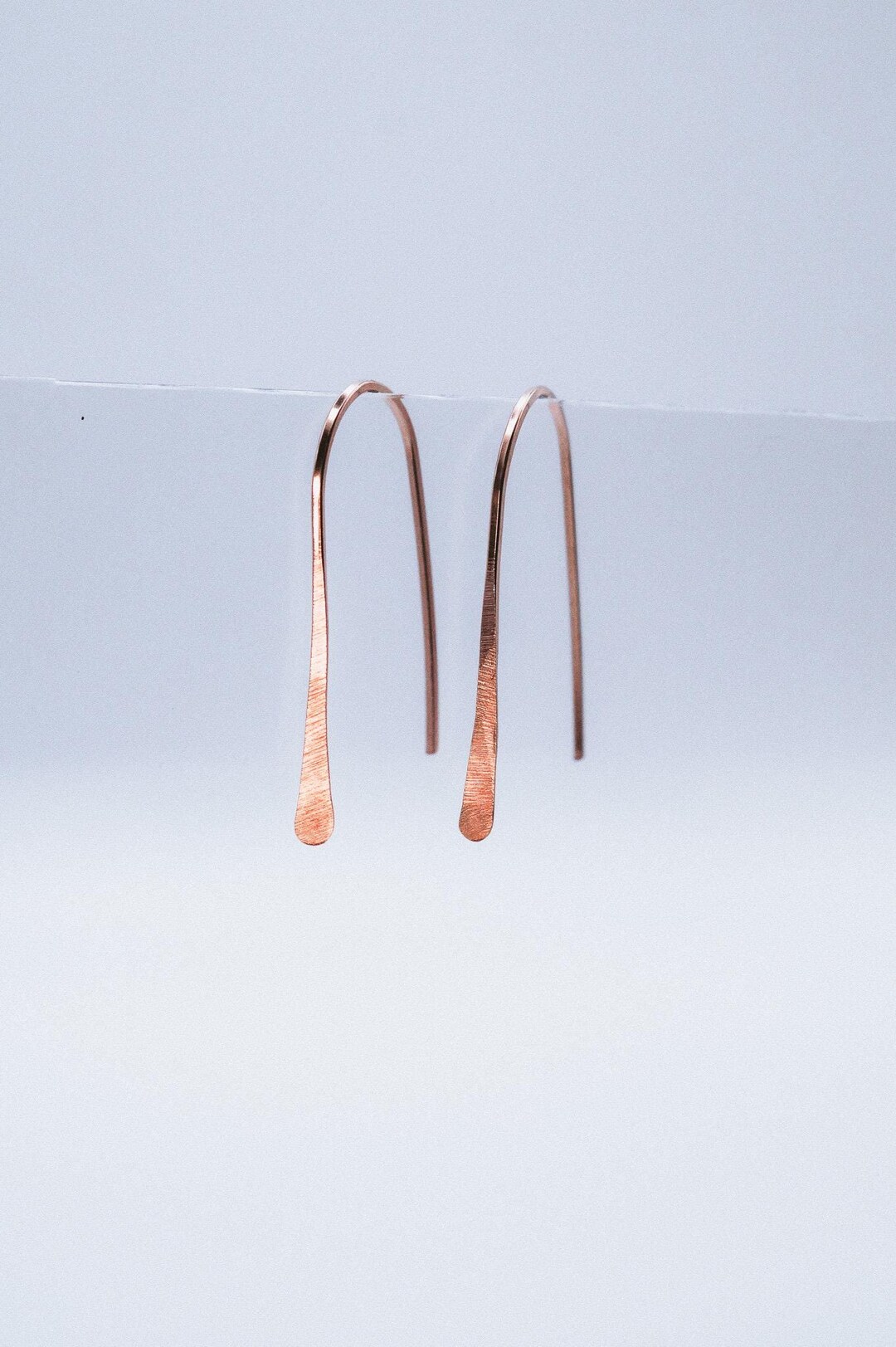 Small Arch Earrings, 14k Rose Gold Fill, Silver, Gold, Hammered Bar ...