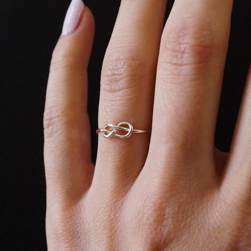 Infinity Knot Ring Recycled Sterling Silver Promise Ring - Etsy