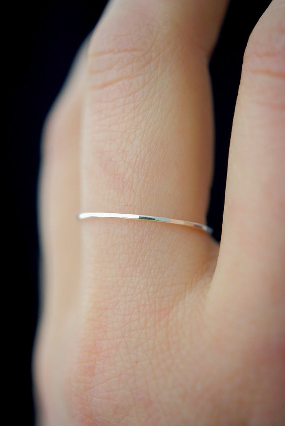 Ultra Thin Sterling Silver Stacking Ring One Single Ring - Etsy