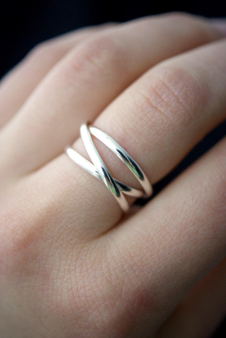 Infinity Spiral Ring Sterling Silver Wrap Ring Wrapped - Etsy
