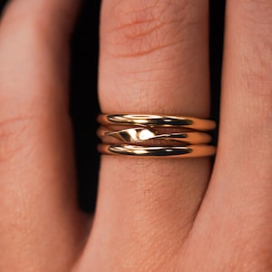 Mobius Stacking Set of 3 Rings in 14K Gold Fill, Rose Gold or Sterling ...