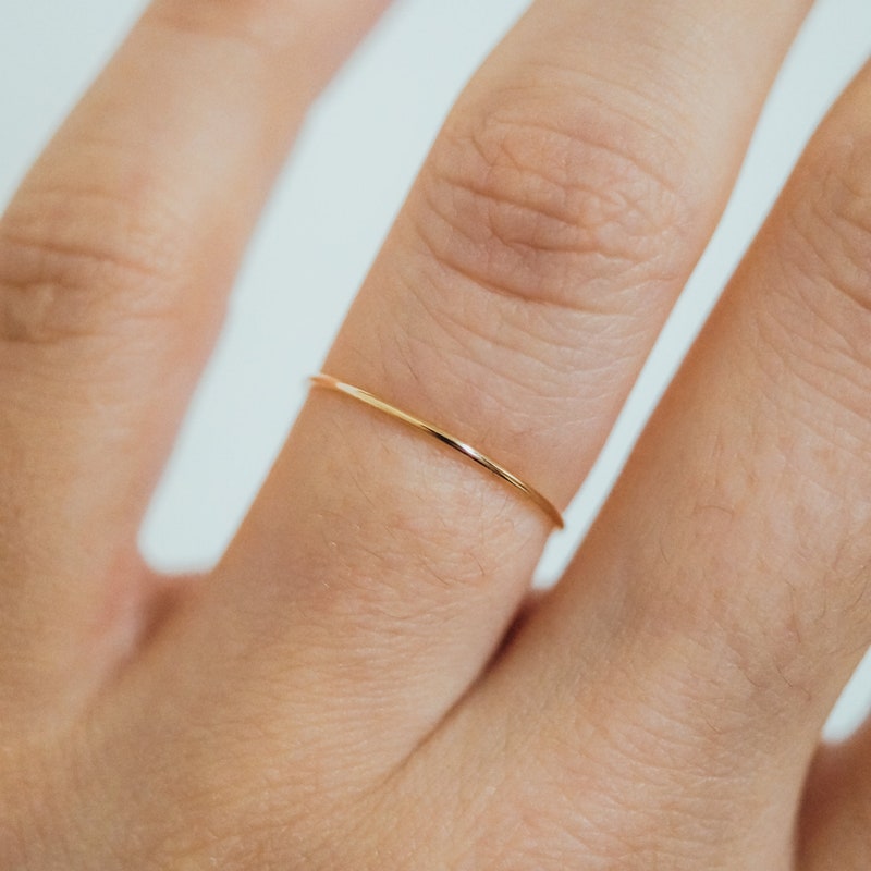 Thin Wedding Ring - Etsy