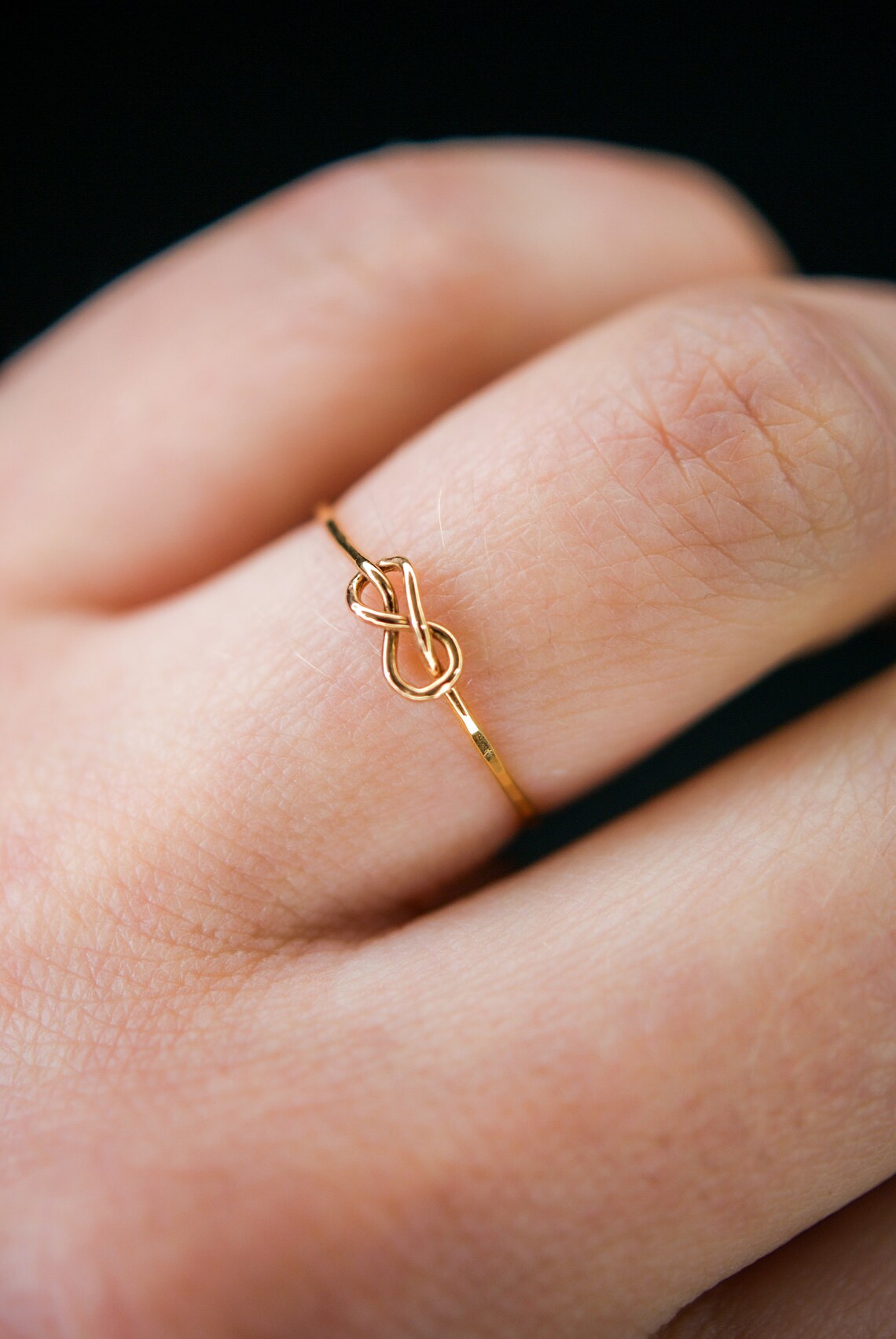 SOLID 14K Gold Infinity Knot Ring Gold Infinity Knot Ring - Etsy