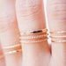 Dainty Rose Gold Stacking Ring Sets, Ultra Thin, Twist Rings, Stacked Sets, Styled, Minimalist ...