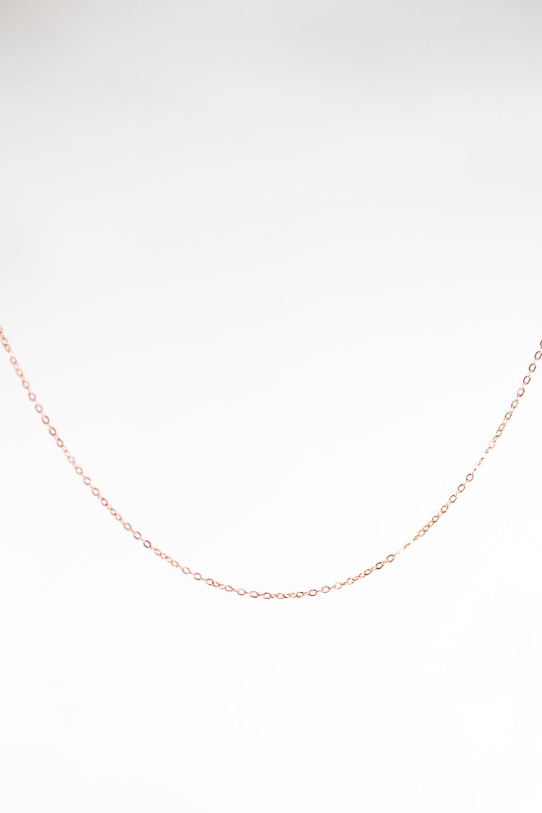 Thin 1mm Cable Chain Necklace in 14K Rose Gold-fill, Rose Gold Chain ...