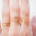 Dainty Rose Gold Stacking Ring Sets, Ultra Thin, Twist Rings, Stacked ...