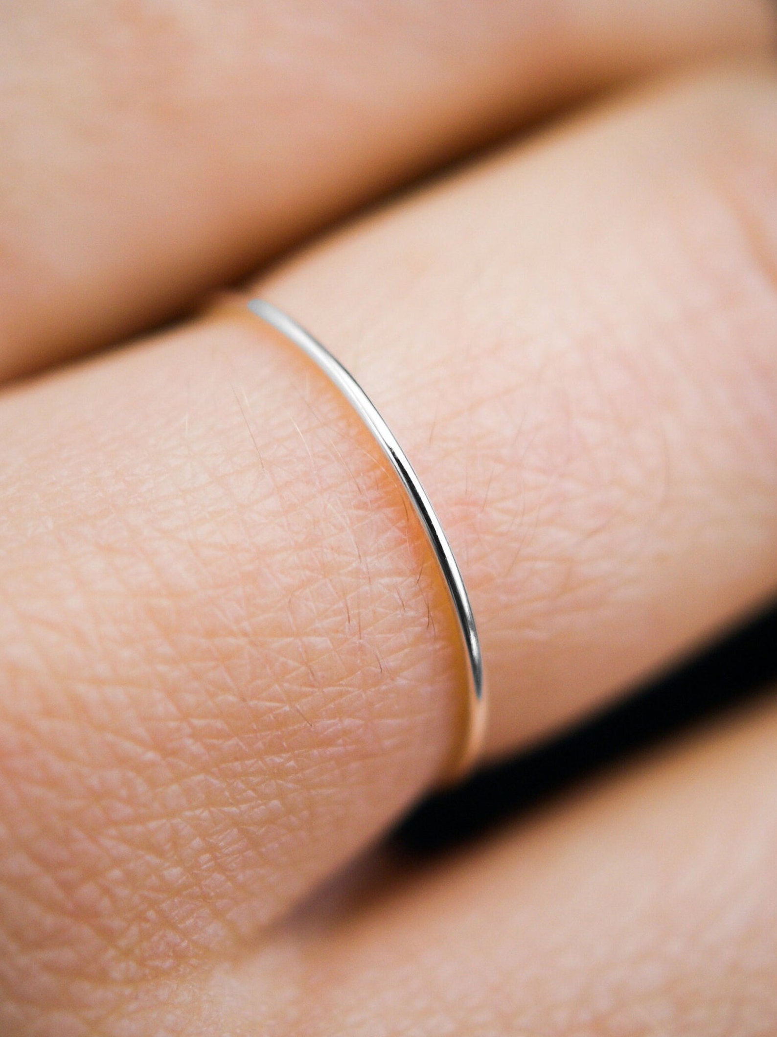 Ultra Thin Sterling Silver Stacking Ring One Single Ring - Etsy