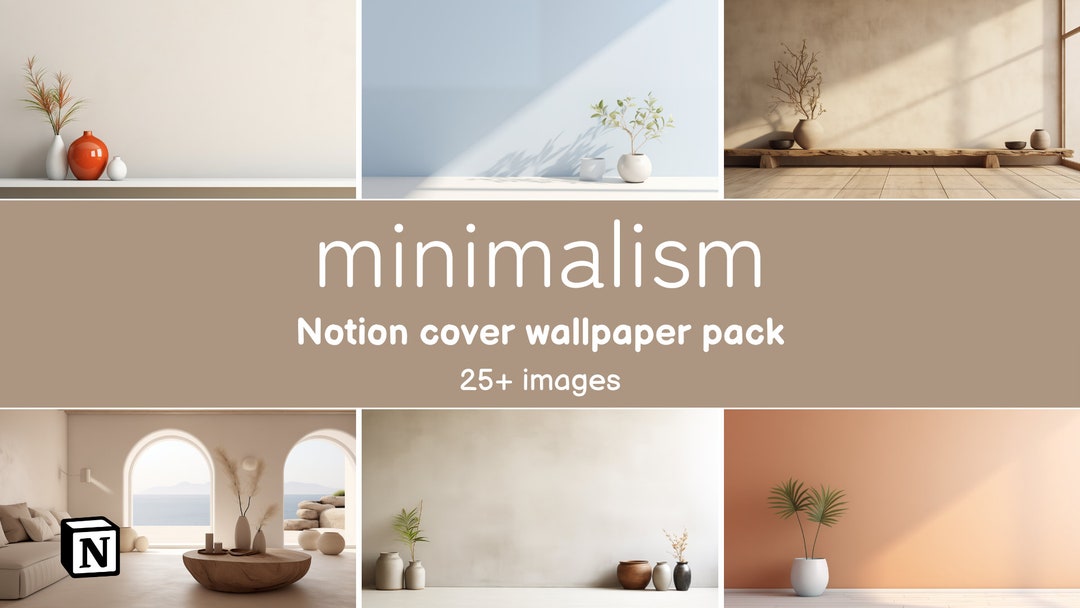 Minimalism Notion Cover & Wallpaper Pack - 25+ Images - Etsy