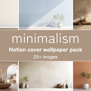 Minimalism Notion Cover & Wallpaper Pack - 25+ Images - Etsy