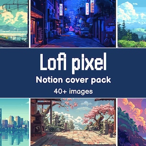 Lofi Pixel Notion Cover Pack - Etsy