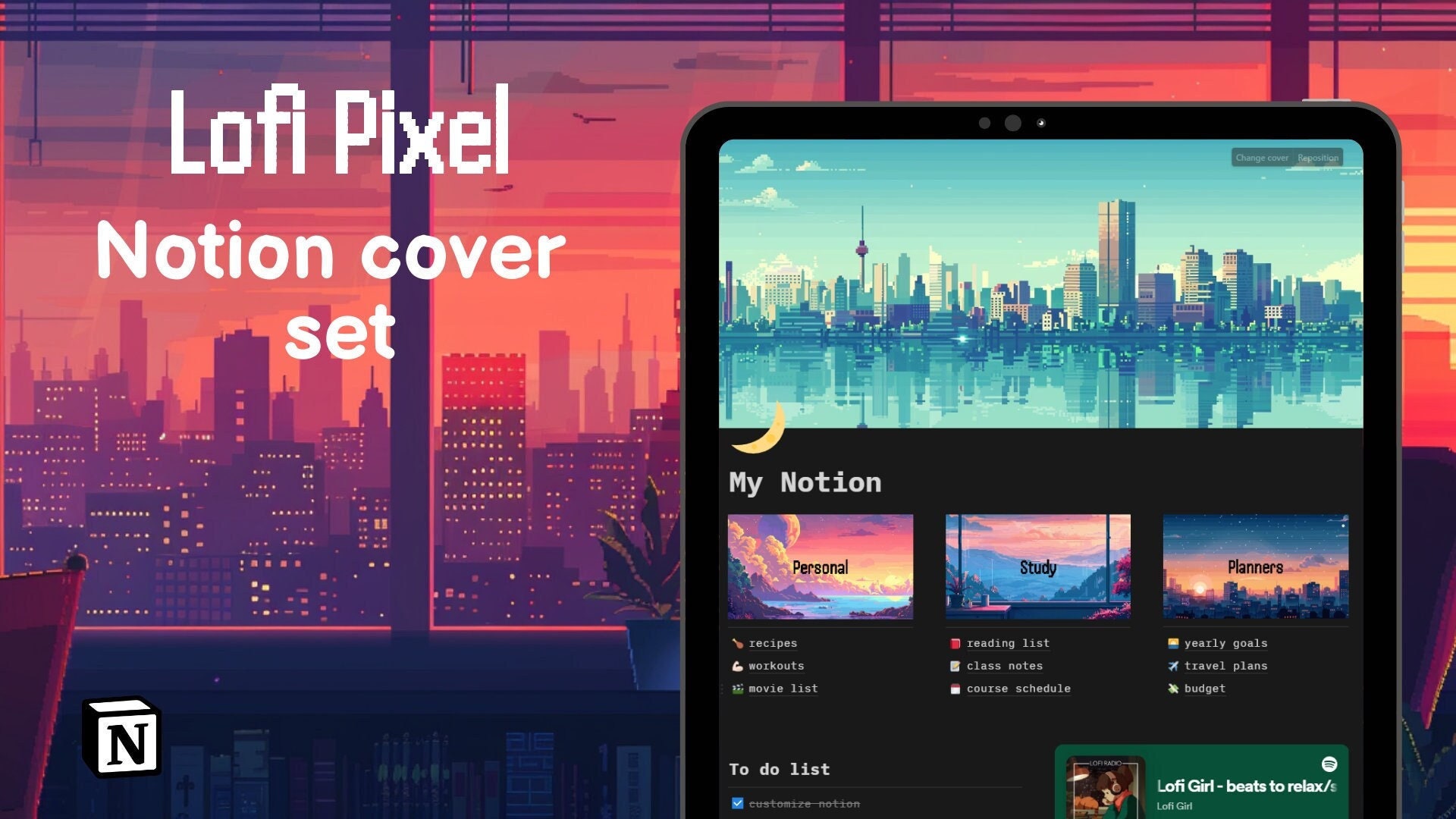 Lofi Pixel Notion Cover Pack - Etsy
