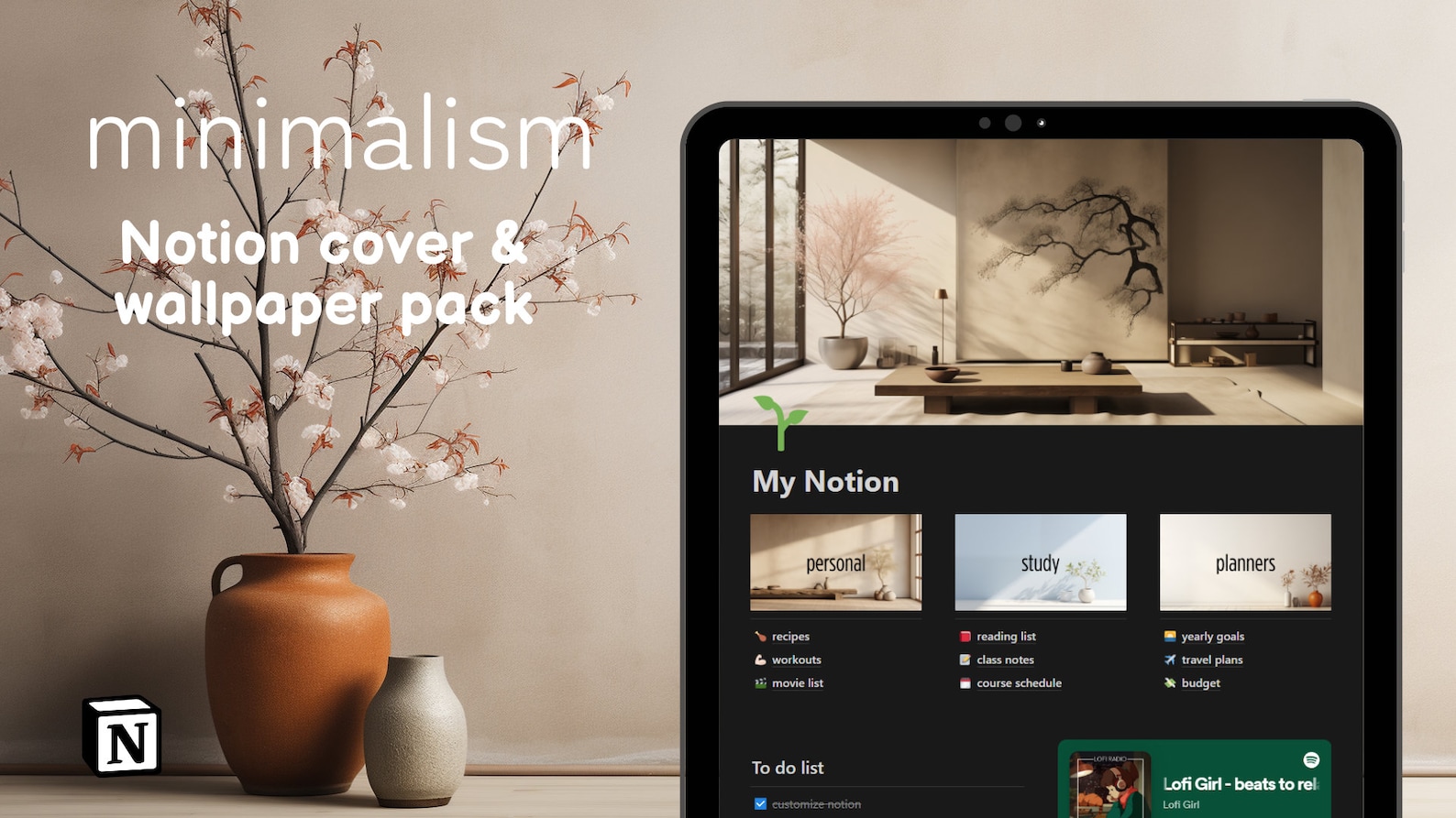 Minimalism Notion Cover & Wallpaper Pack - 25+ Images - Etsy