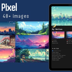 Lofi Pixel Notion Cover Pack - Etsy