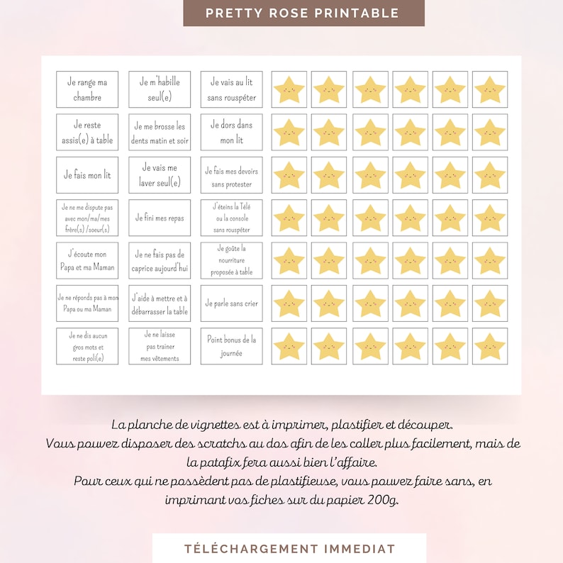 Tableau de récompenses enfant | Tableau motivation Montessori ...