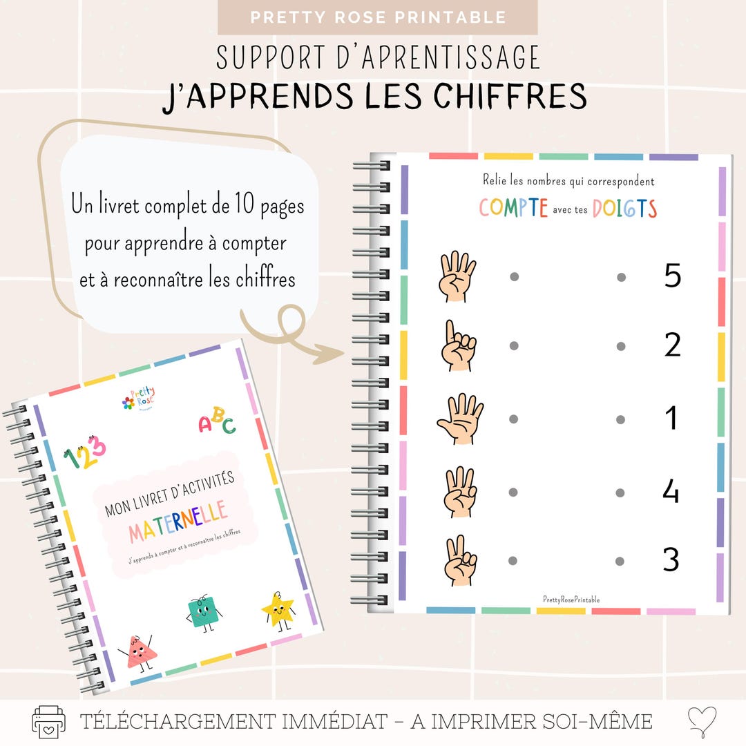 Montessori Educational Booklet | Activities to Learn to Count ...