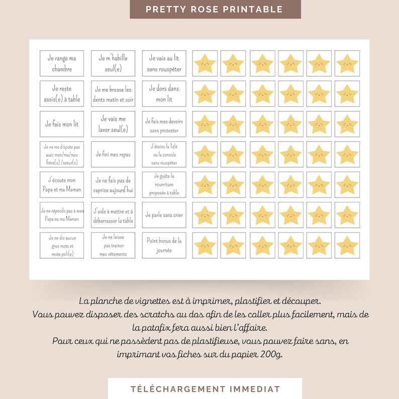 Tableau de récompenses enfant | Tableau motivation Montessori ...