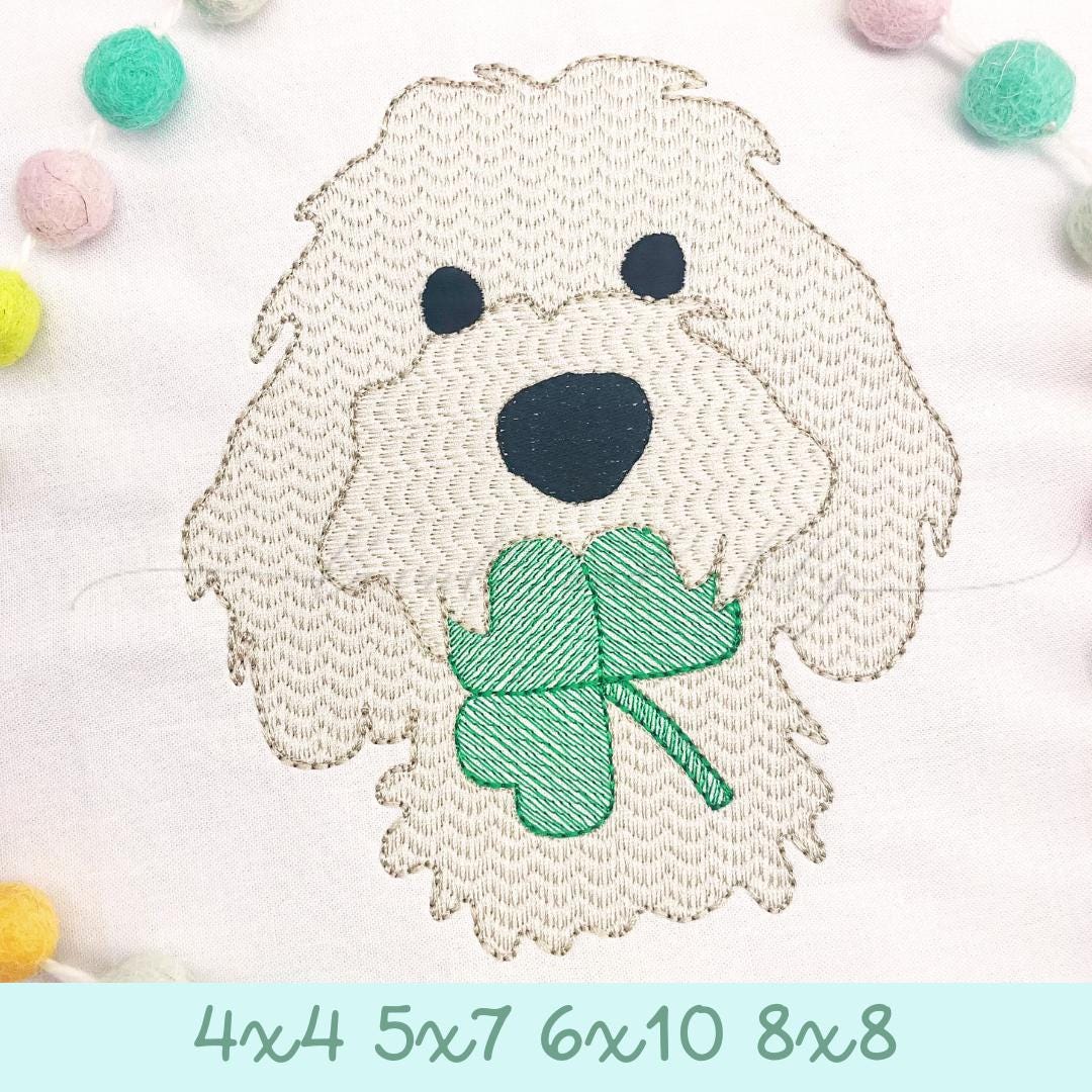 St Patricks Day Goldendoodle, Labradoodle Embroidery, Machine ...