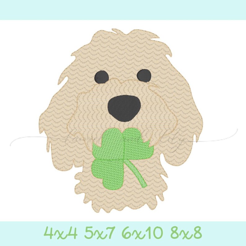 St Patricks Day Goldendoodle, Labradoodle Embroidery, Machine ...