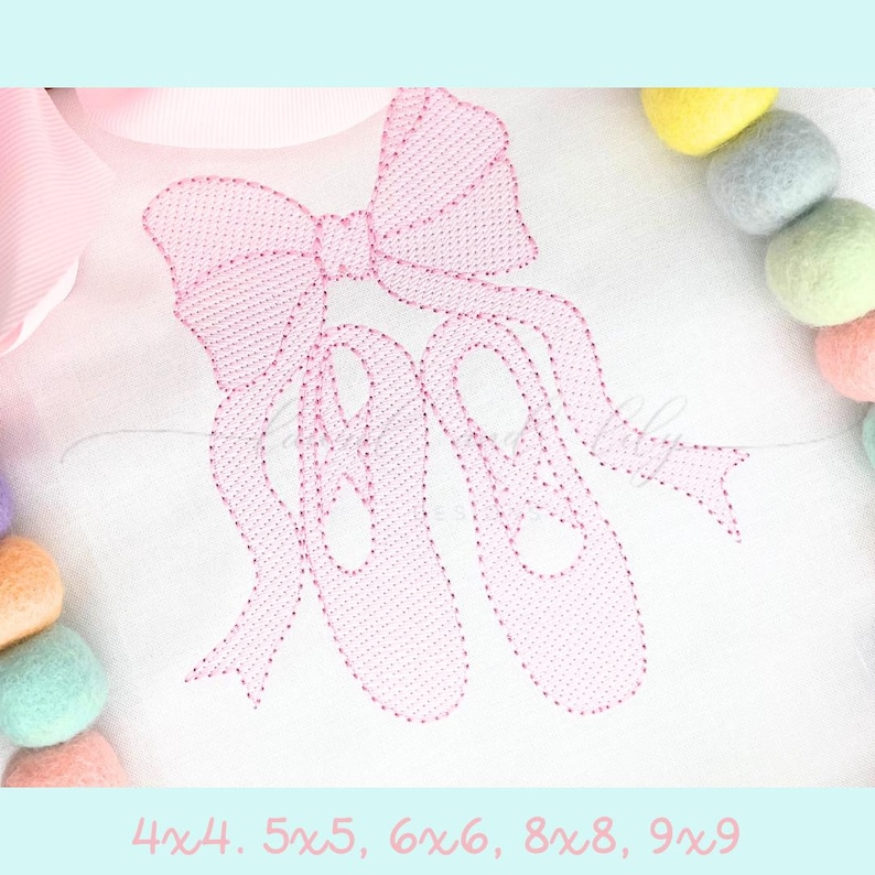 Ballet Embroidery Design, Machine Embroidery Design, Ballet Shoes ...